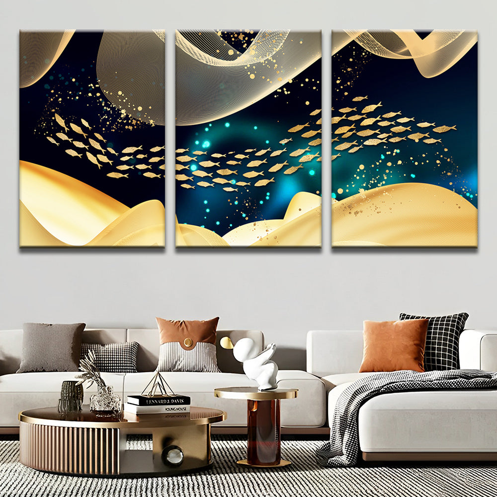 Malen nach Zahlen - Fische 3-teilig Triptychon – Liebeart.de