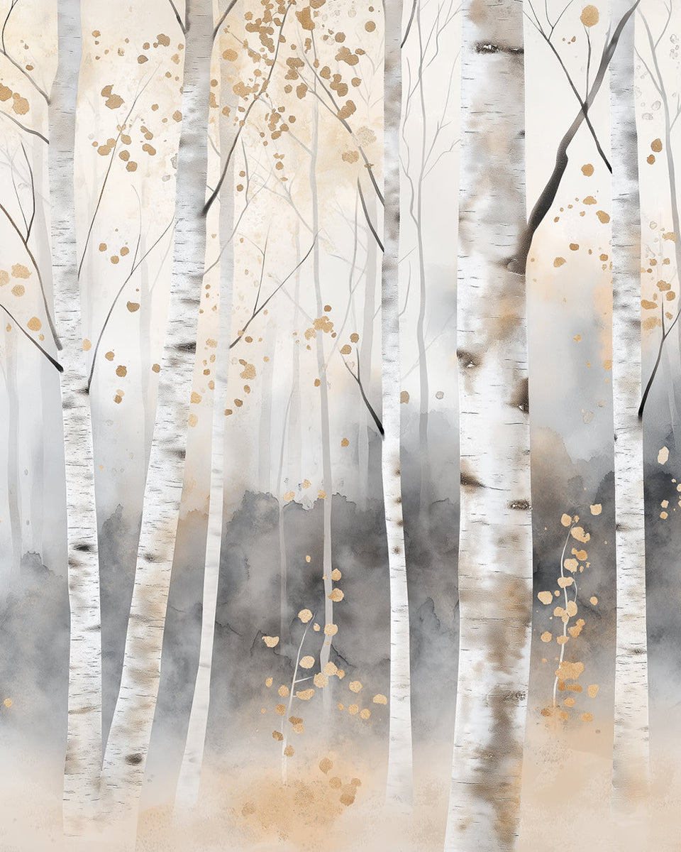 Malen nach Zahlen - Herbst Birkenbäume – Liebeart.de