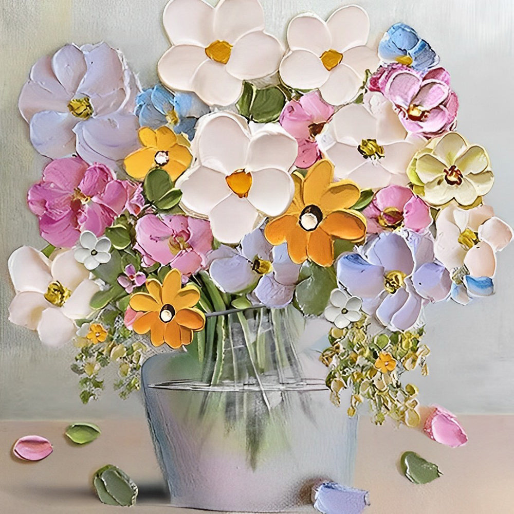 Orchideen und Blütenblätter Malen nach Zahlen – Liebeart.de