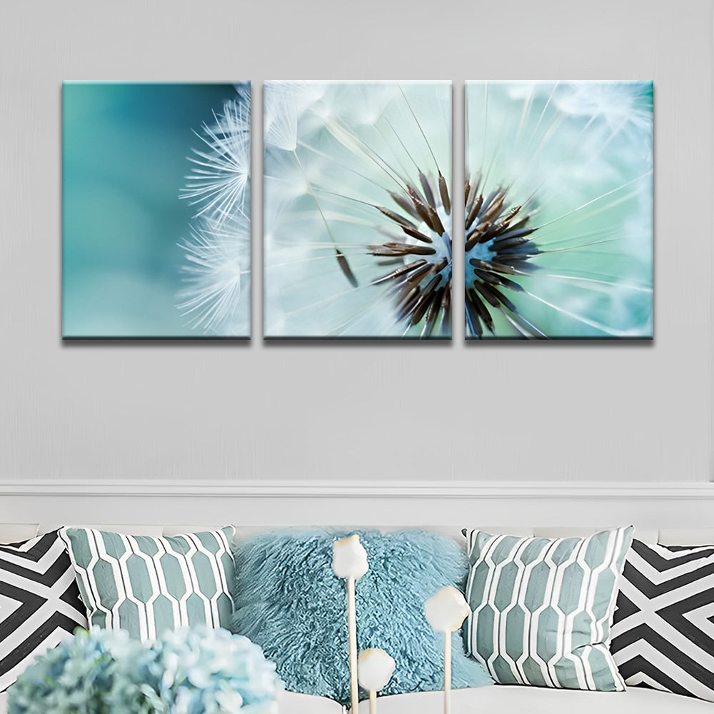 Malen nach Zahlen Erwachsene - Pusteblume 3-teilig Triptychon – Liebeart.de