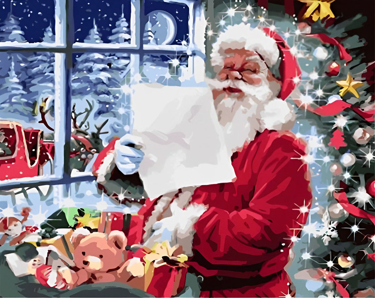 Malen nach Zahlen für Erwachsene und Kinder - Weihnachtsmann mit ...
