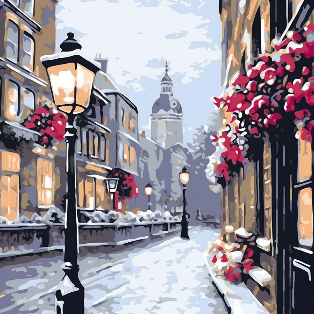 Ruhige Straße Malen nach Zahlen – Liebeart.de