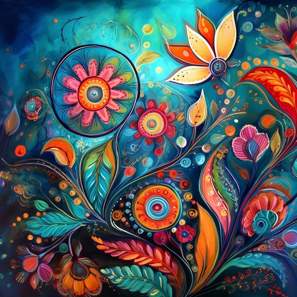 Seltsame Blumen Malen nach Zahlen – Liebeart.de