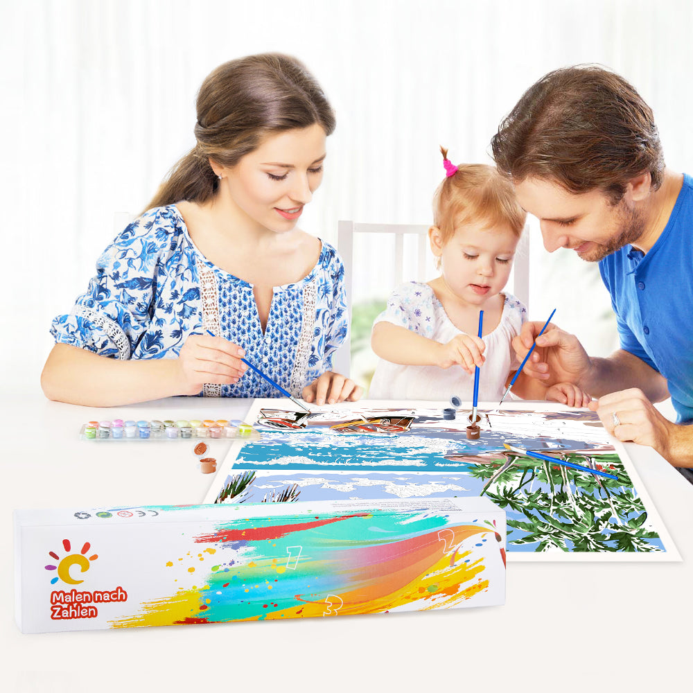 Fische in der Unterwasserwelt Malen nach Zahlen – Liebeart.de