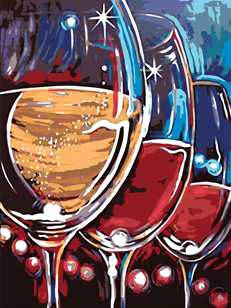 Malen nach Zahlen - Rotwein – Liebeart.de