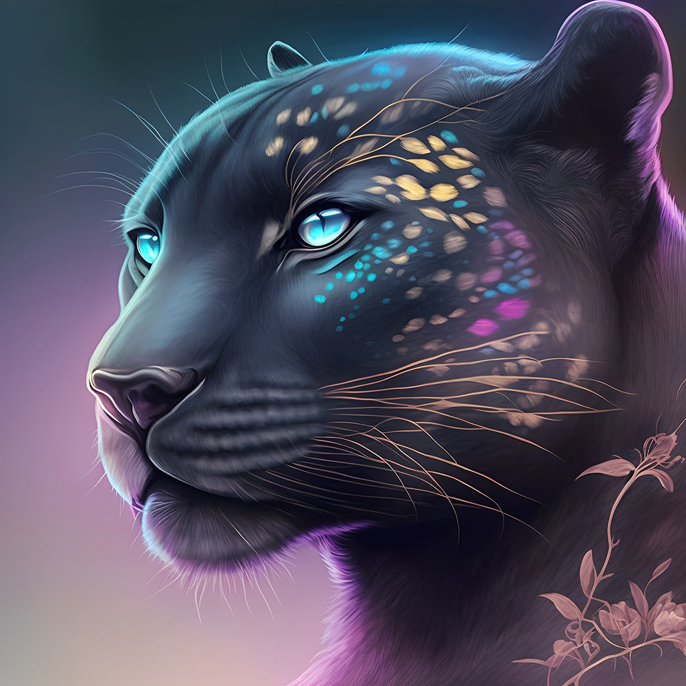 Schwarzer Leopard Malen nach Zahlen – Liebeart.de